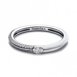 Pandora White and Pavé Dual Ring ME 192528C02 - Sabina
