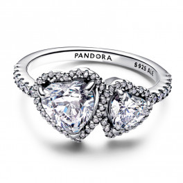 Sparkling Halo Hearts Ring 193659C01 - Sabina
