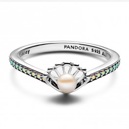 RINGS PANDORA DISNEY PRINCESS ARIEL SHELL TREATED FRESHWATER CULTURED ...