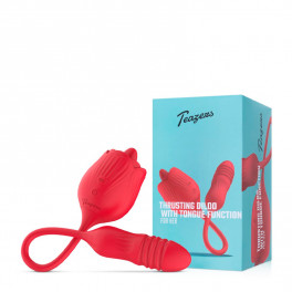 Teazers Rose Vibrator with Thrusting Dildo - Sabina